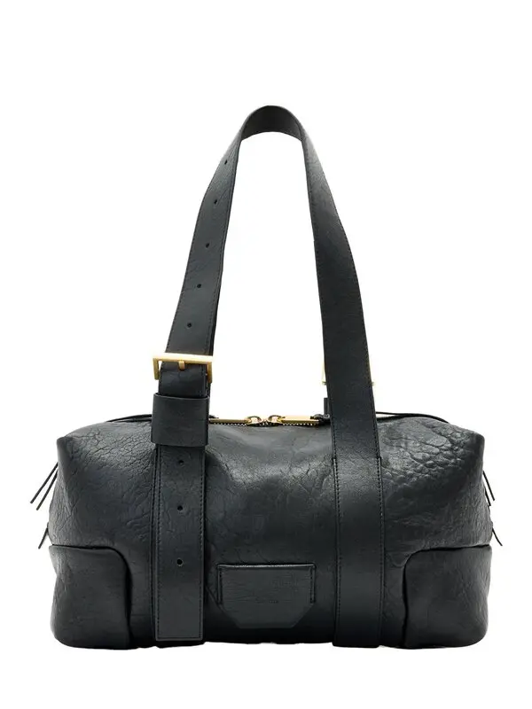ALLSAINTS Ares Grain Leather Shoulder Bag - Black