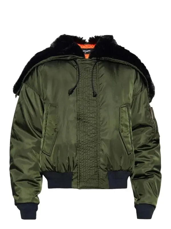 Dsquared2 Aviator Hooded Bomber - Green