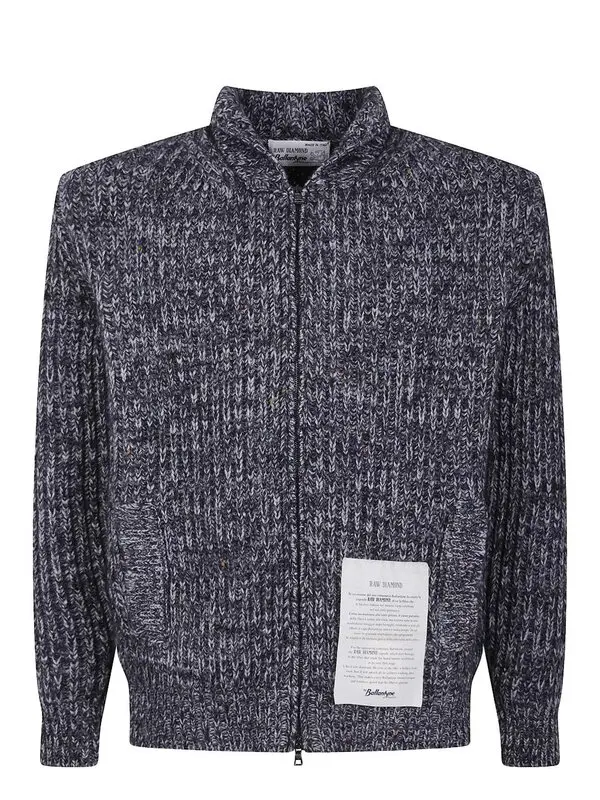 BALLANTYNE Full Zip Cardigan - Grey