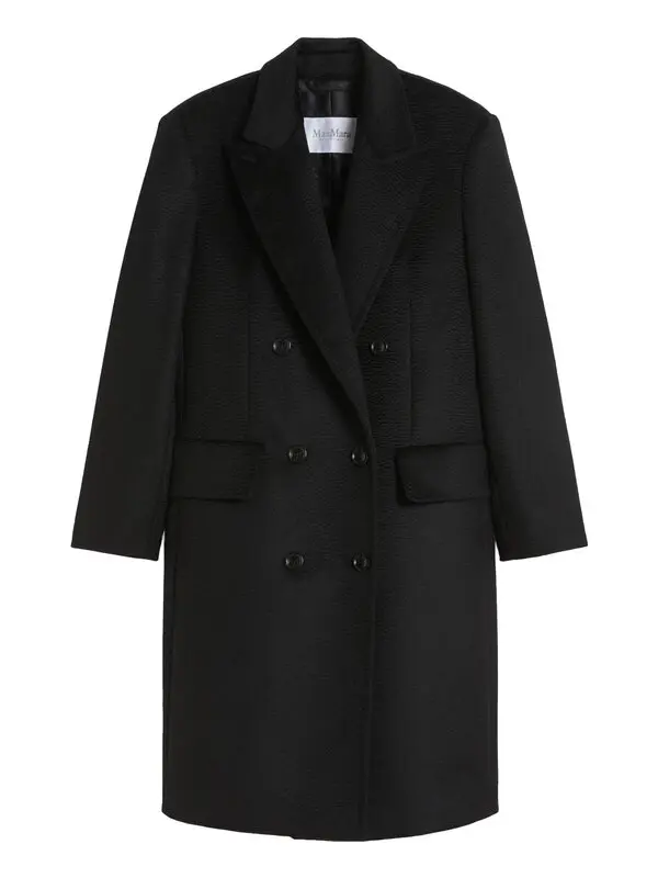 Max Mara Zibeline Camel Drap Overcoat - Black