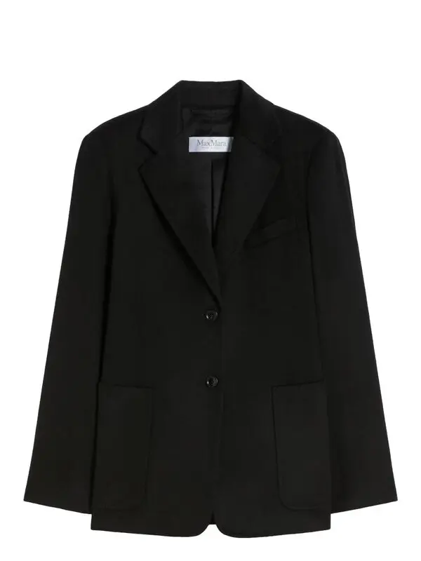 Max Mara Draped Camel Hair Blazer - Black