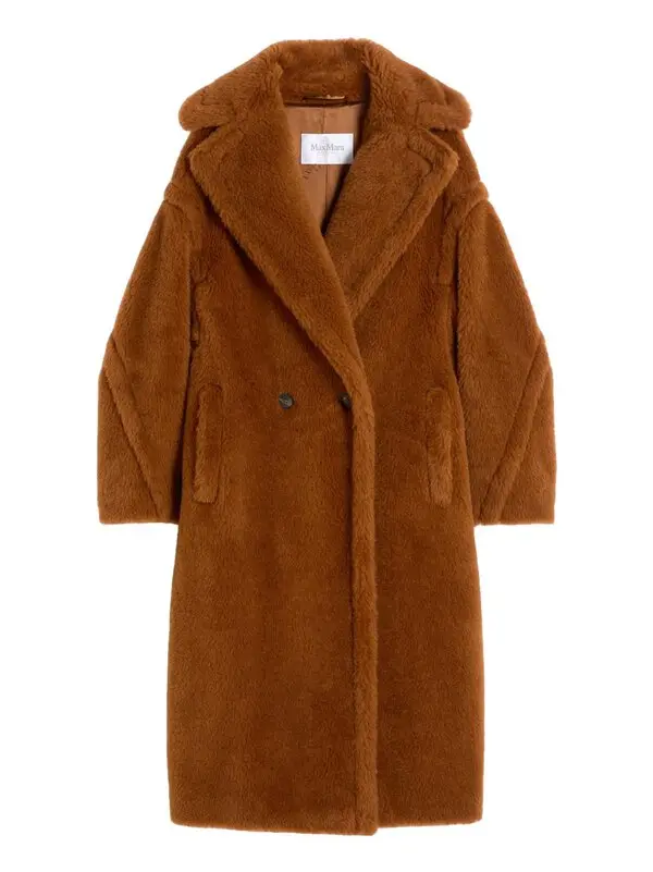 Max Mara Teddy Bear Icon Coat In Alpaca And Wool - Brown Bronze
