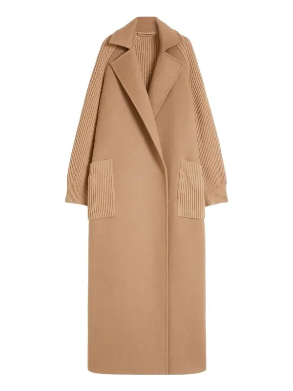 Max Mara Long Wrap Coat - Camel