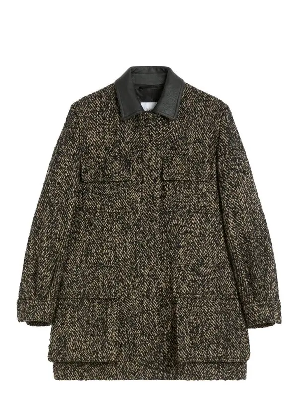 Max Mara Wool Tweed Shirt Jacket - Brown