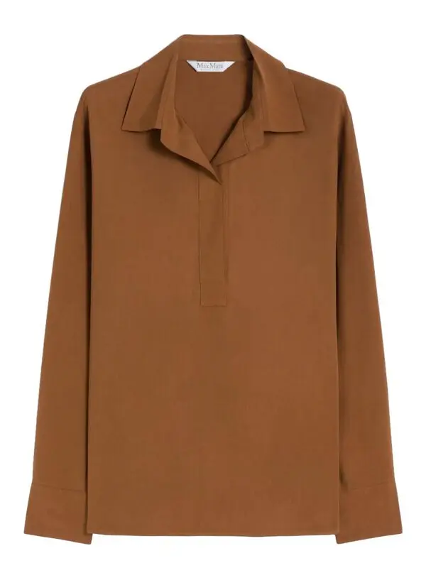 Max Mara Silk Canvas Shirt - Brown Bronze