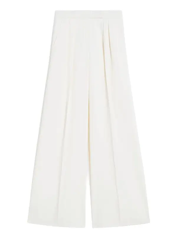 Max Mara Wool Wide-leg Trousers - White