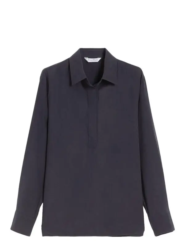 Max Mara Silk Canvas Shirt - Ultramarine