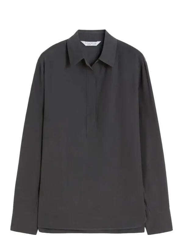 Max Mara Silk Canvas Shirt - Black