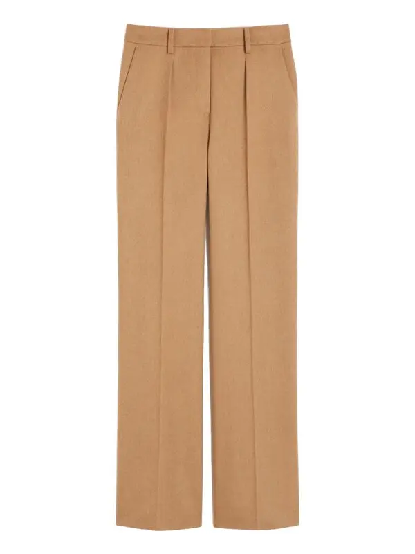 Max Mara Tailored Zibeline Trousers - Camel