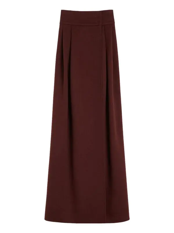 Max Mara Long Zibeline Skirt - Cherry