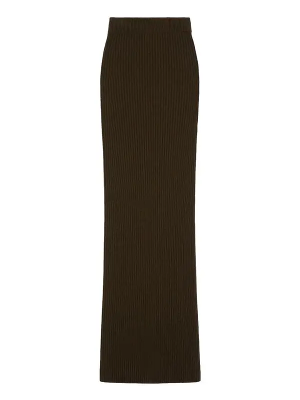 Max Mara Wool And Cashmere Pencil Skirt - Moss Green
