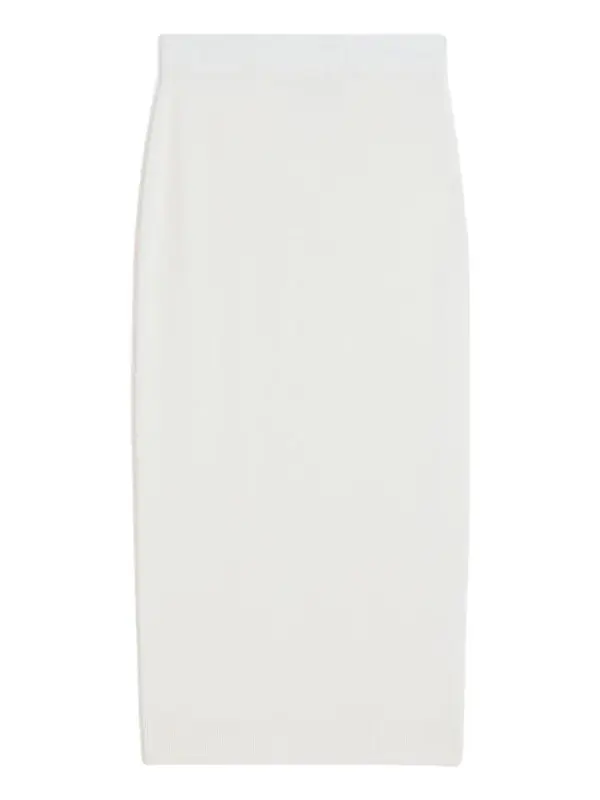 Max Mara Cashmere Yarn Pencil Skirt - White
