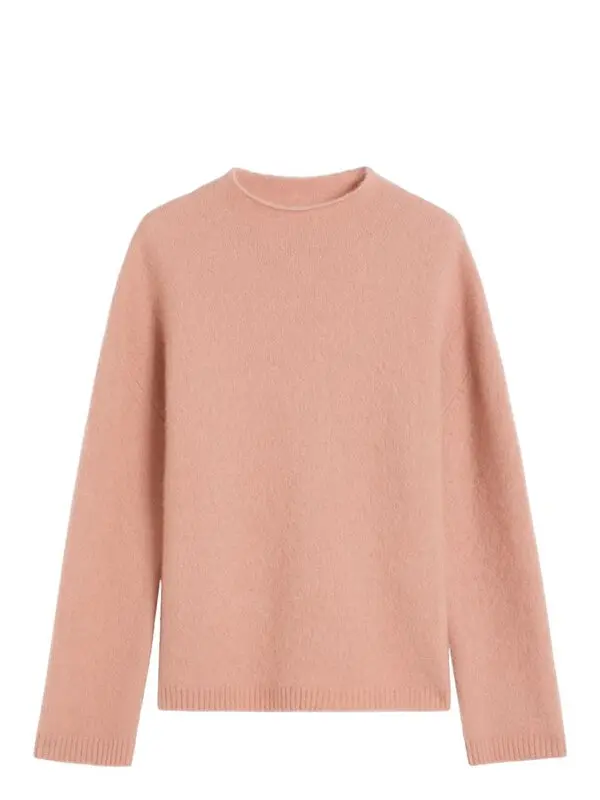 Max Mara Boxy Jumper In Stretch Cashmere Yarn - Pink