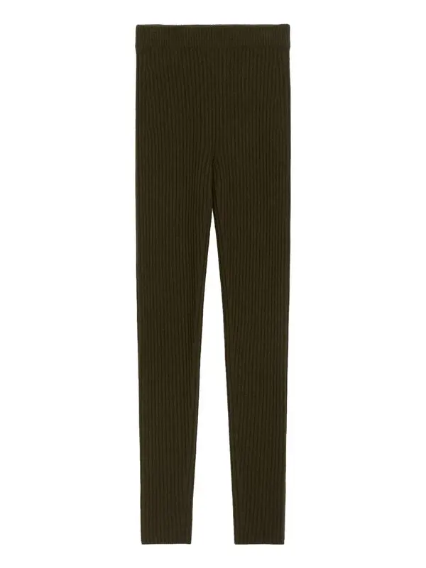 Max Mara Wool And Cashmere Knit Leggings - Moss Green