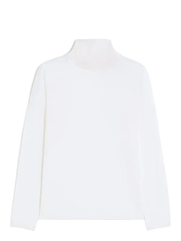 Max Mara Wool Knit Turtleneck Jumper - White
