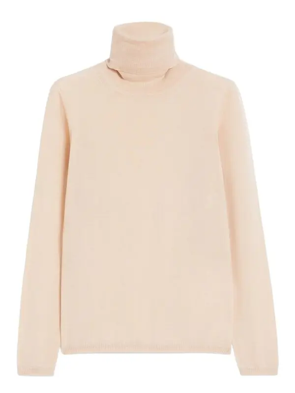 Max Mara Wool Knit Turtleneck Jumper - Beige