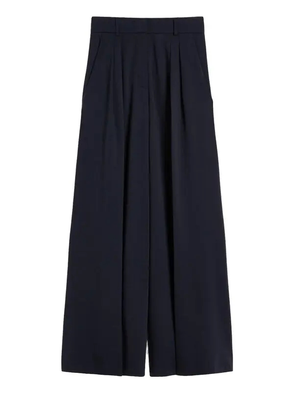 Max Mara Wool Jersey Palazzo Trousers - Ultramarine