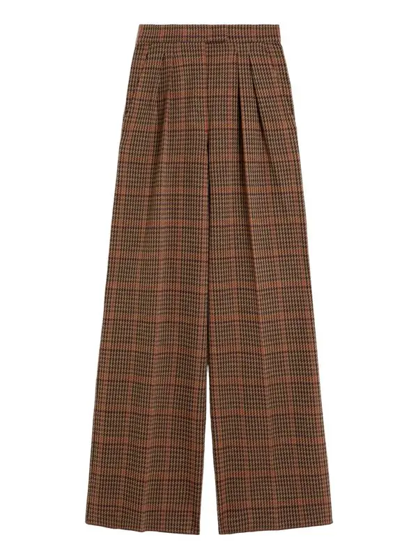 Max Mara Prince Of Wales Jersey Trousers - Multicolour