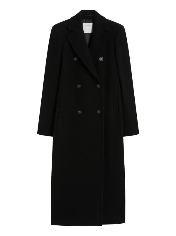 Max Mara Double-breasted Pure Virgin Wool Coat - Black