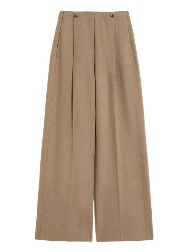 Max Mara Cashmere Flannel Trousers - Hazelnut Brown