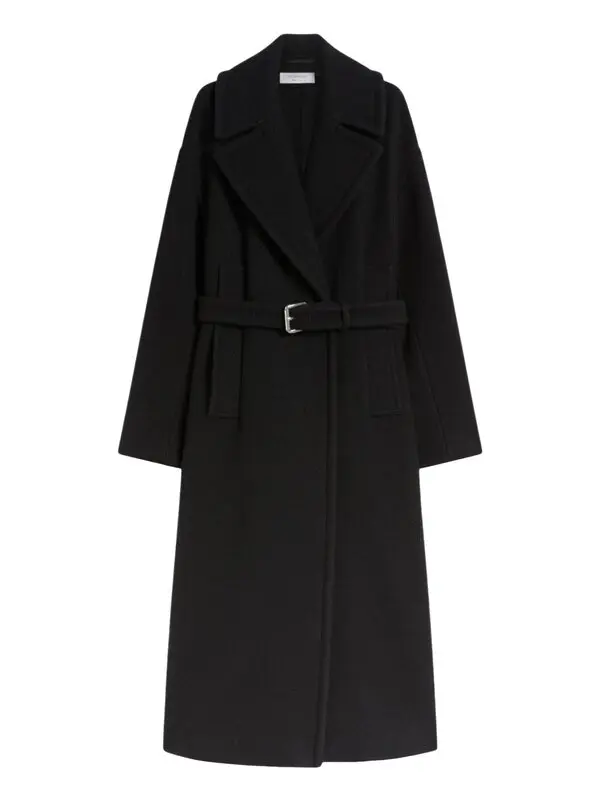 Max Mara Double Pure Wool Overcoat - Black