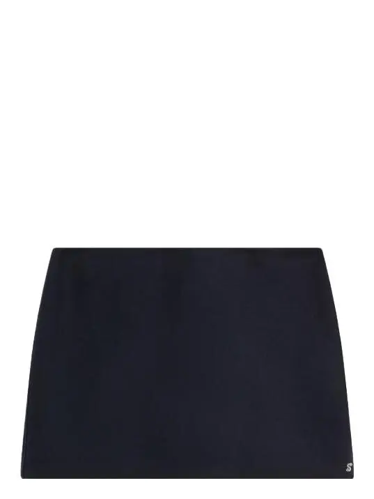 Max Mara Double-sided Wool Miniskirt - Midnightblue
