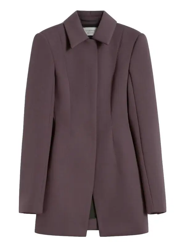 Max Mara Fitted Wool-blend Jacket - Coffee