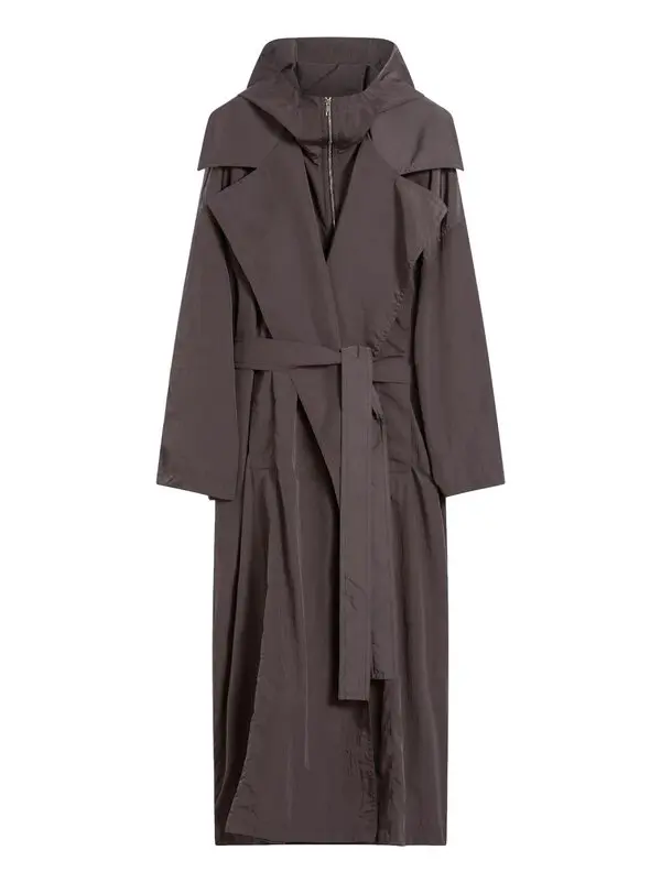 Max Mara Oversized Taffeta Trench Coat - Coffee