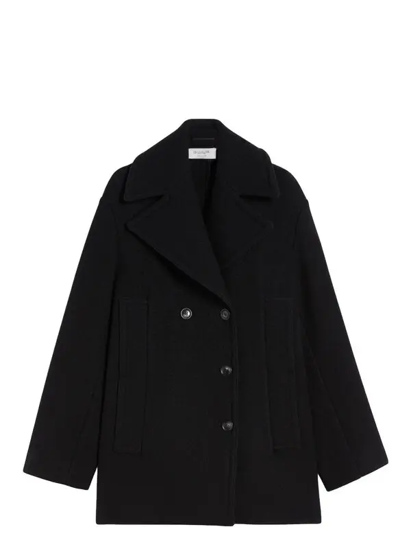 Max Mara Double-breasted Wool Jacket - Black