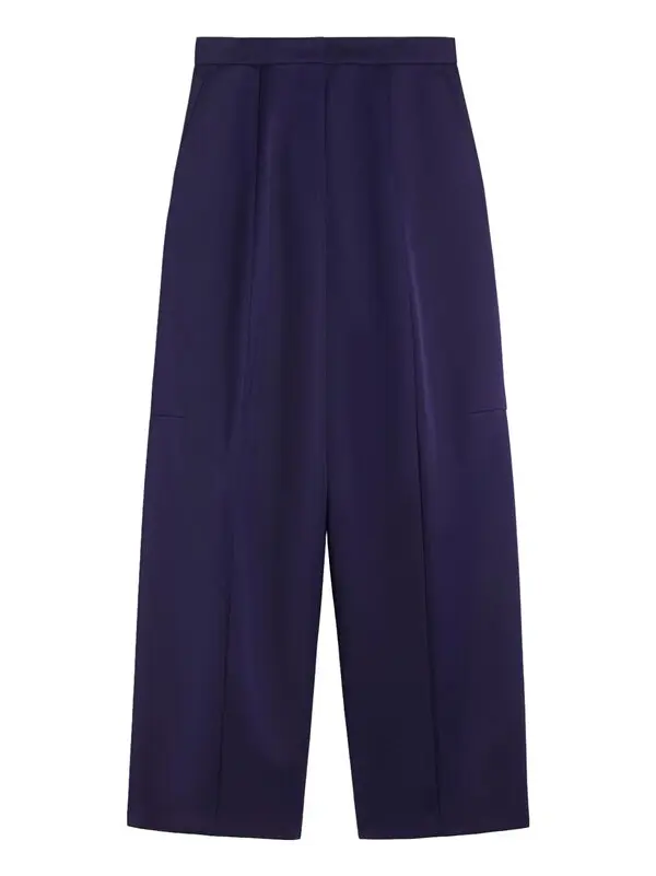 Max Mara Oversized Wide Leg Trousers - Dark Violet