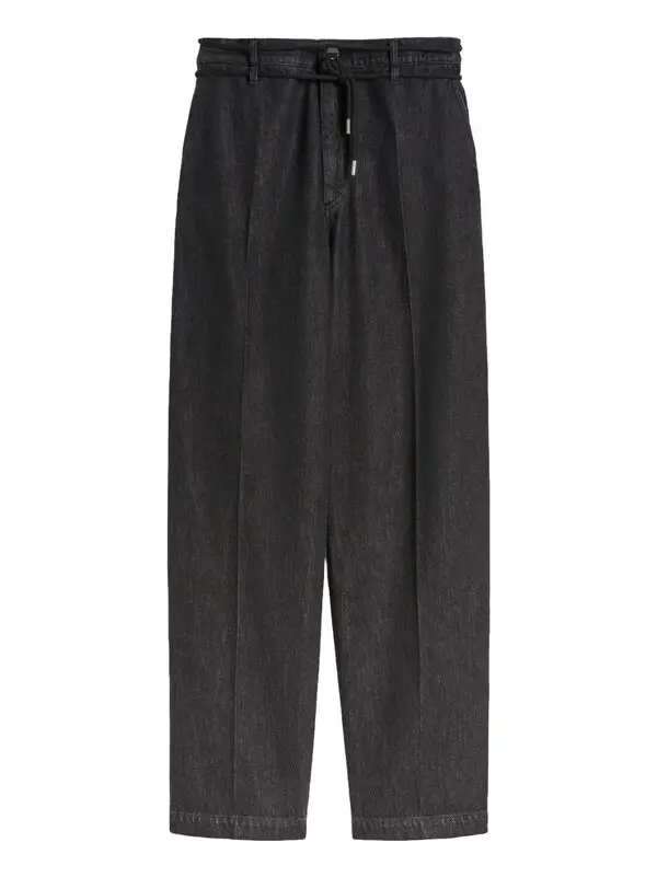 Max Mara Relaxed Fit Jeans With Belt - Black
