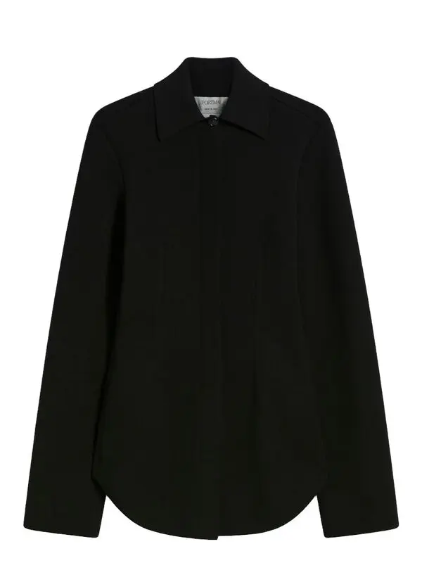 Max Mara Viscose Knit Shirt - Black