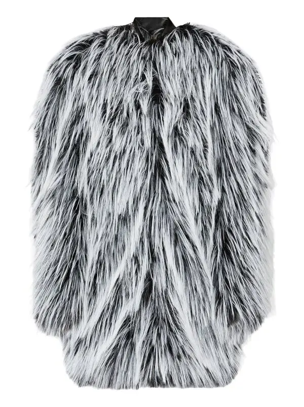 Max Mara Oversized Furry Jacket - Black