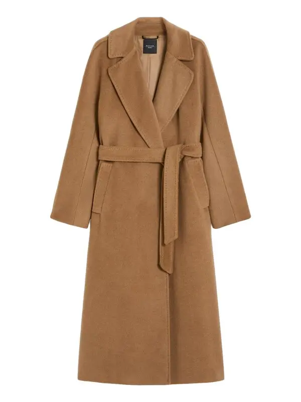 Max Mara Long Wool And Alpaca Coat - Camel