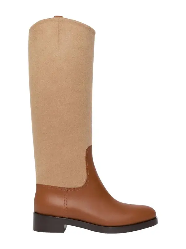 Max Mara Riding Boots - Amber Brown