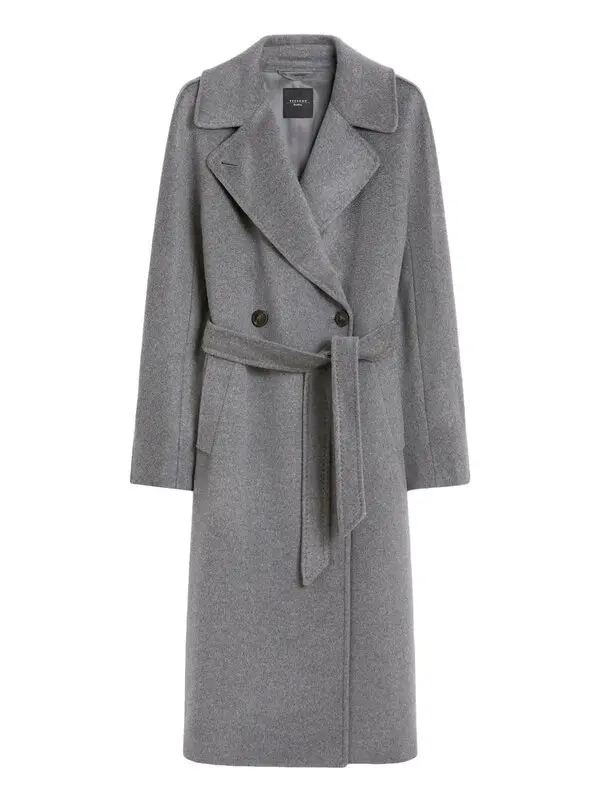 Max Mara Wool Drap Midi Coat - Dark Grey