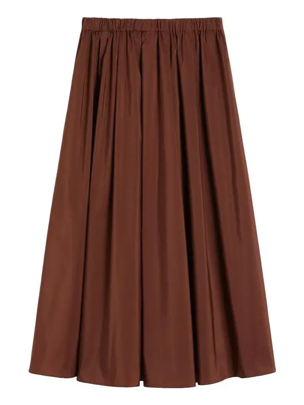 Max Mara Long Taffeta Skirt - Dark Brown
