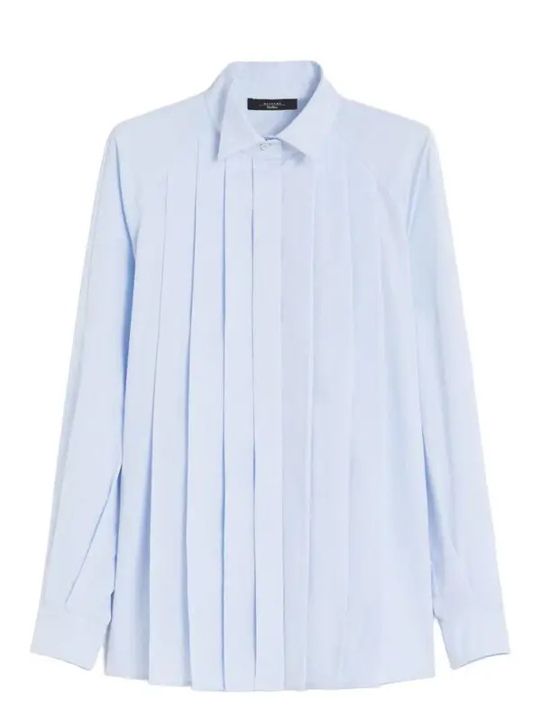 Max Mara Cotton Poplin Shirt - Light Blue