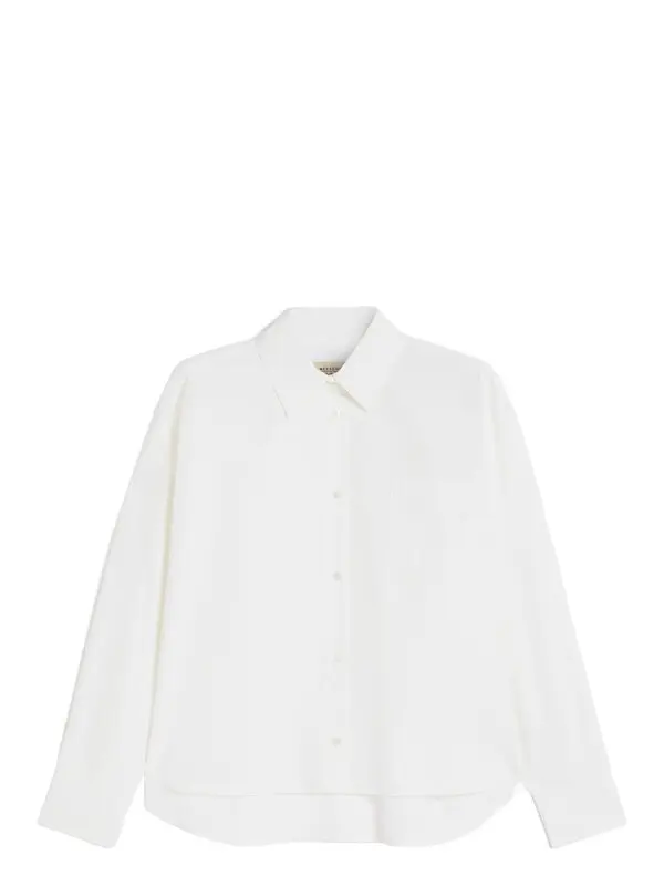 Max Mara Oversized Cropped Poplin Shirt - White