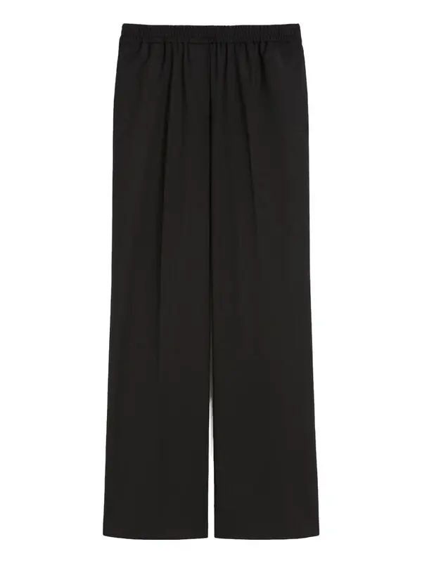 Max Mara Technical Gabardine Wool Trousers - Black