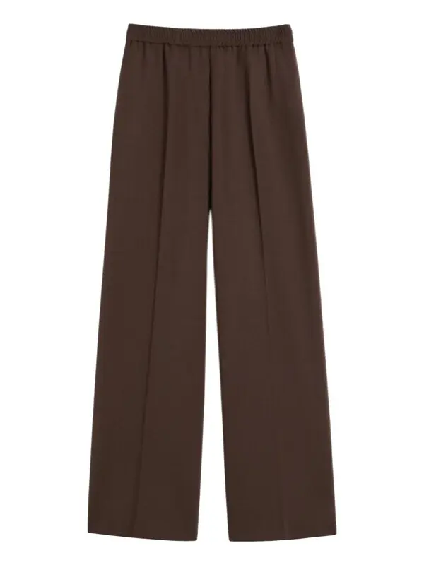 Max Mara Technical Gabardine Wool Trousers - Chocolate