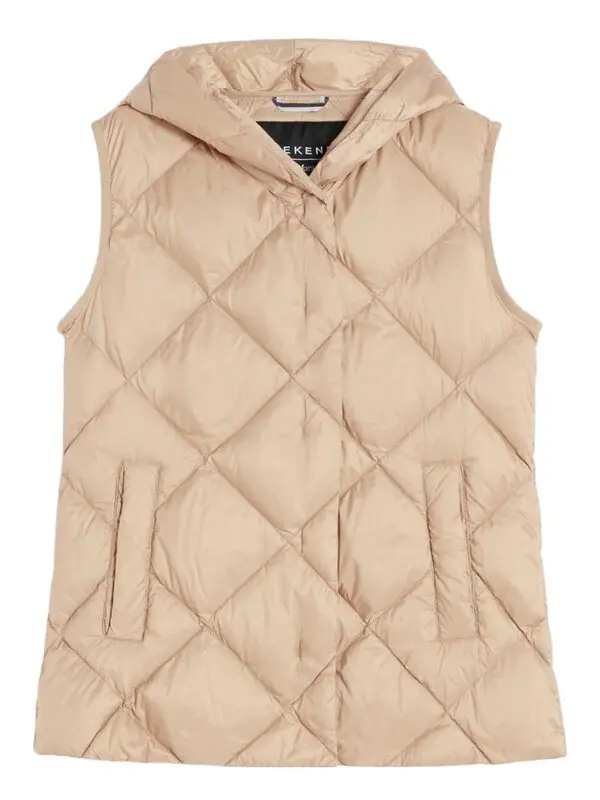 Max Mara Gilet In Water-repellent Tech Fabric - Beige