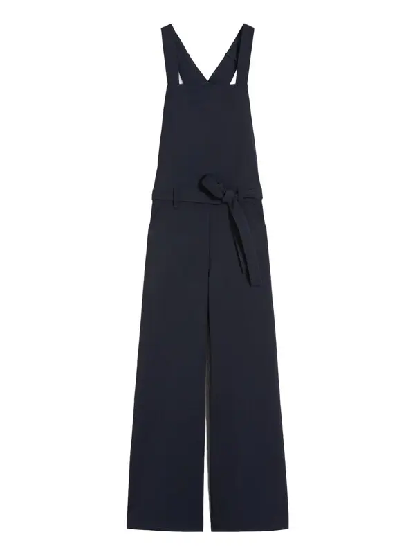 Max Mara Gabardine Wool Dungarees - Navy