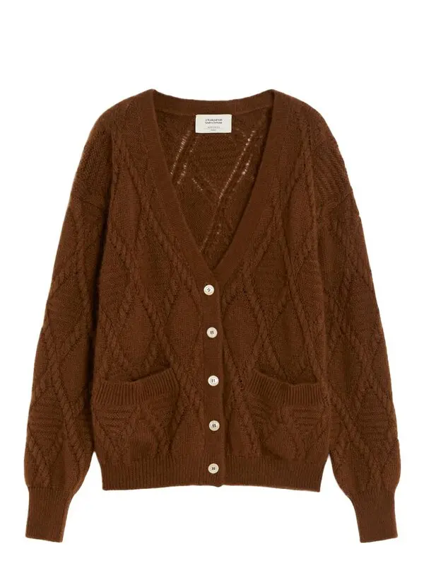 Max Mara Mohair-blend Cardigan - Brown
