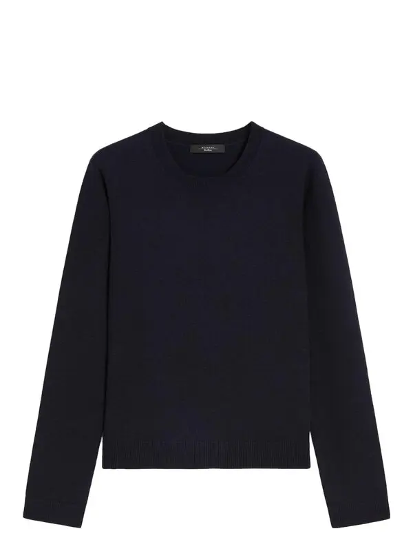 Max Mara Silk And Wool Jumper - Navy