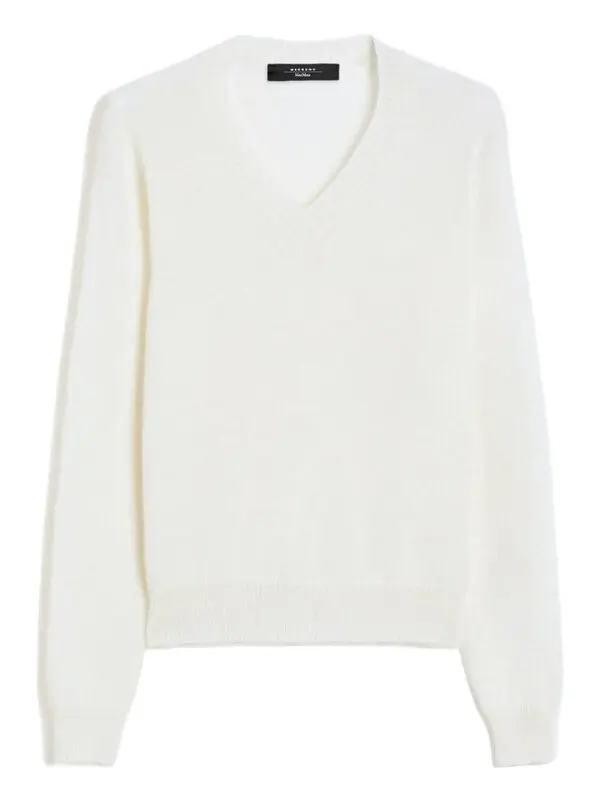 Max Mara Mohair-blend Knit Jumper - White