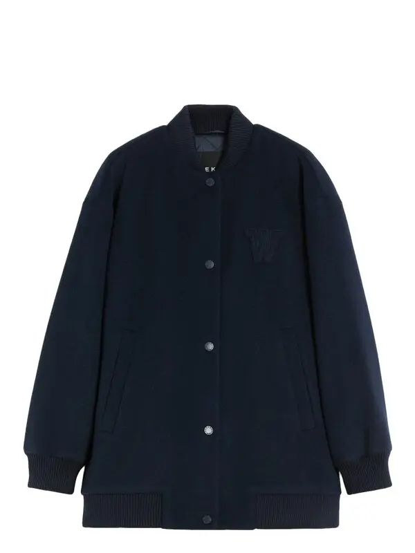 Max Mara Double Wool Bomber Jacket - Navy