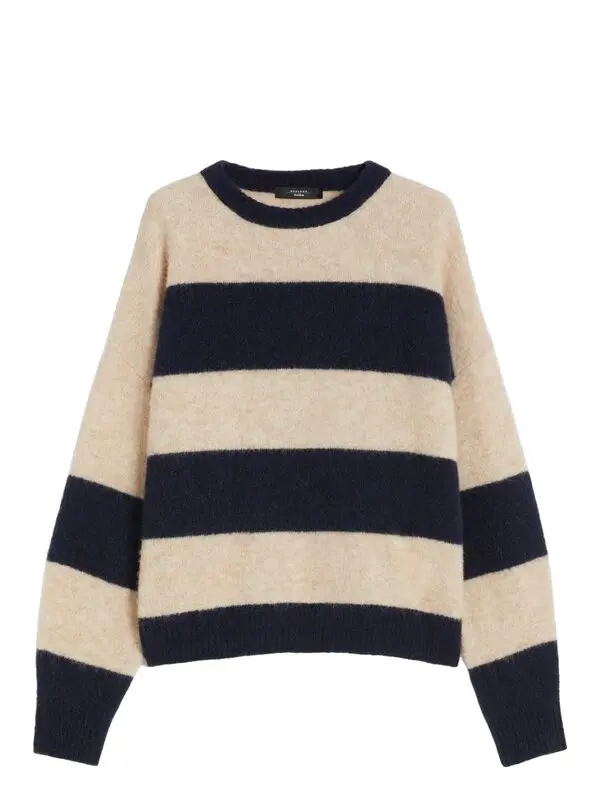 Max Mara Alpaca And Wool Jumper - Navy