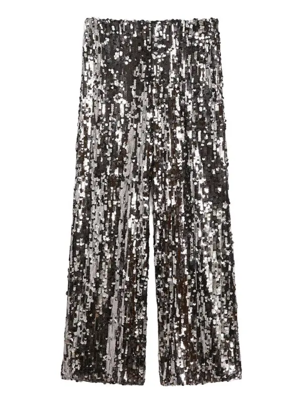 Max Mara Tulle And Sequin Embellished Trousers - Black