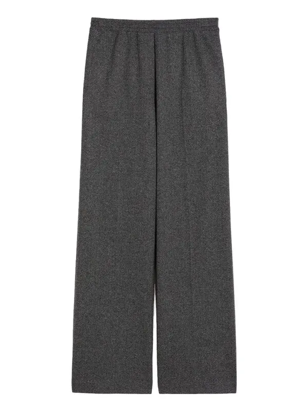 Max Mara Jacquard Jersey Trousers - Medium Grey